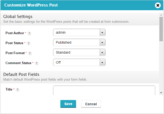 Creating Wordpress Posts Through Form Submissions Captainform Wordpress Plugin Captainform