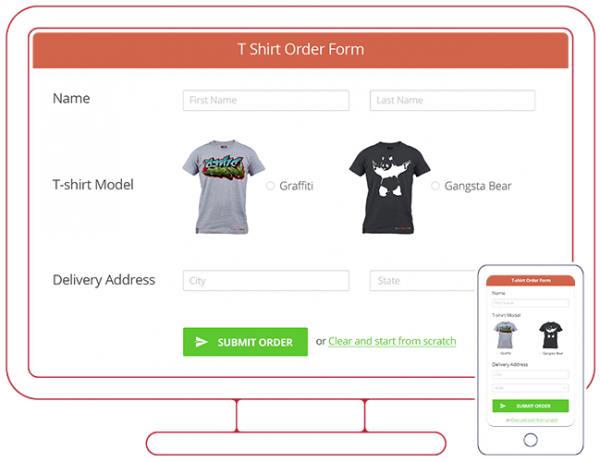 WordPress Order Form Plugin CaptainForm
